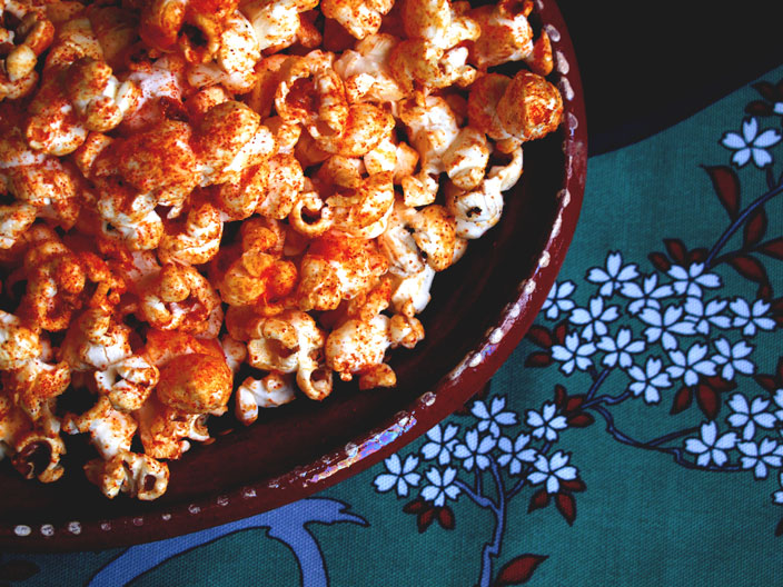 Homemade Flamin’ Hot Cheeto Popcorn | Three Chopsticks